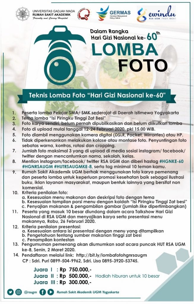 Lomba Foto Dalam Rangka Hari Gizi Nasional Ke 60 Tahun | Rumah Sakit ...