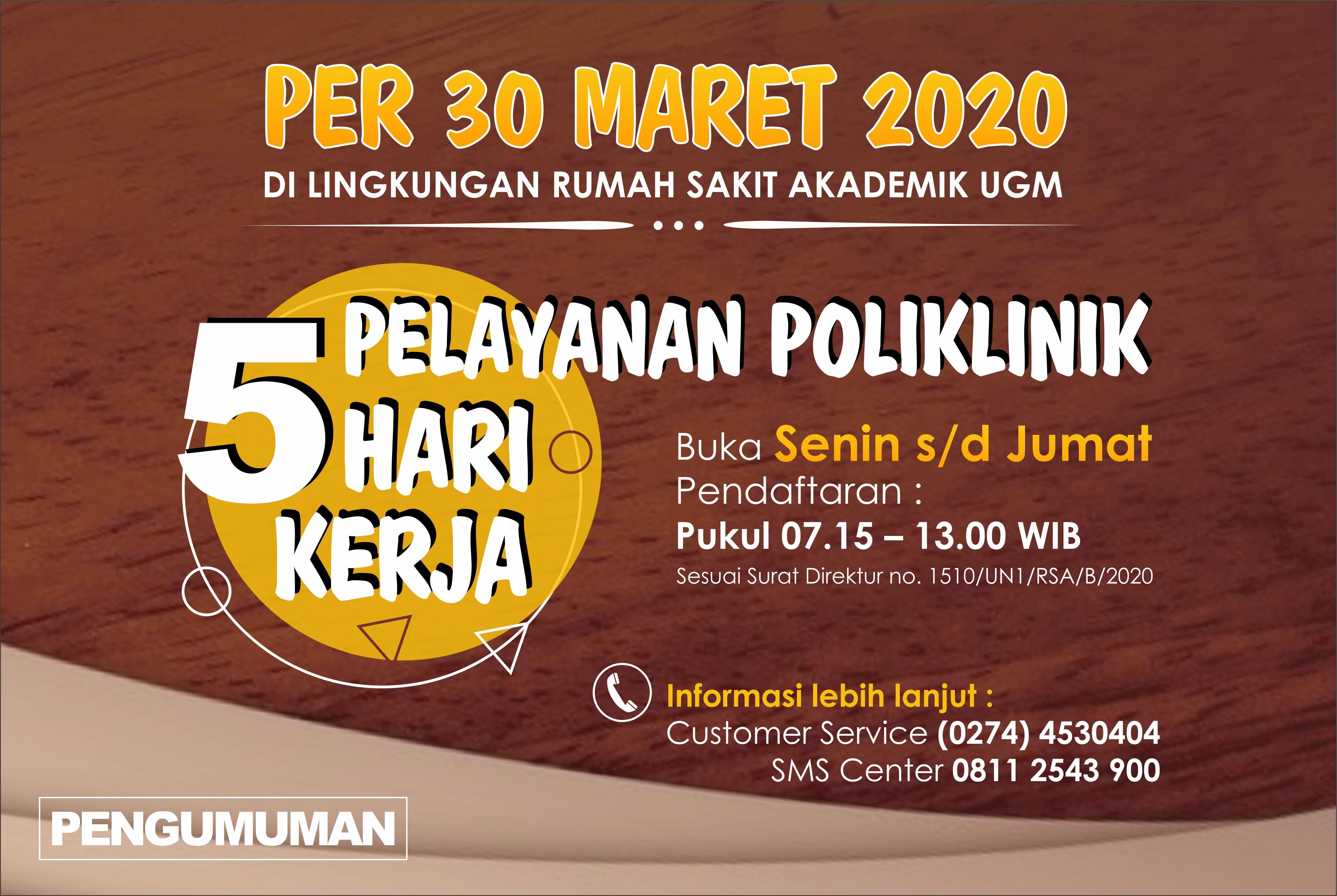 Perubahan Jam Pelayanan poliklinik RS Akademik UGM | Rumah Sakit ...